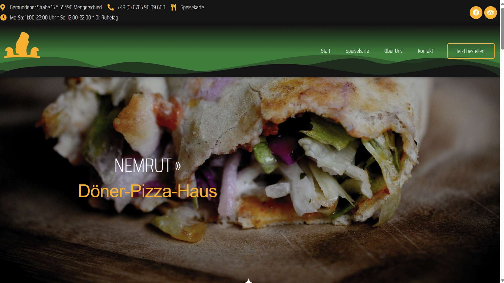 Neuprojekt: "NEMRUT » Döner-Pizza-Haus" aus Mengerschied | Freimann » WEBAGENTUR